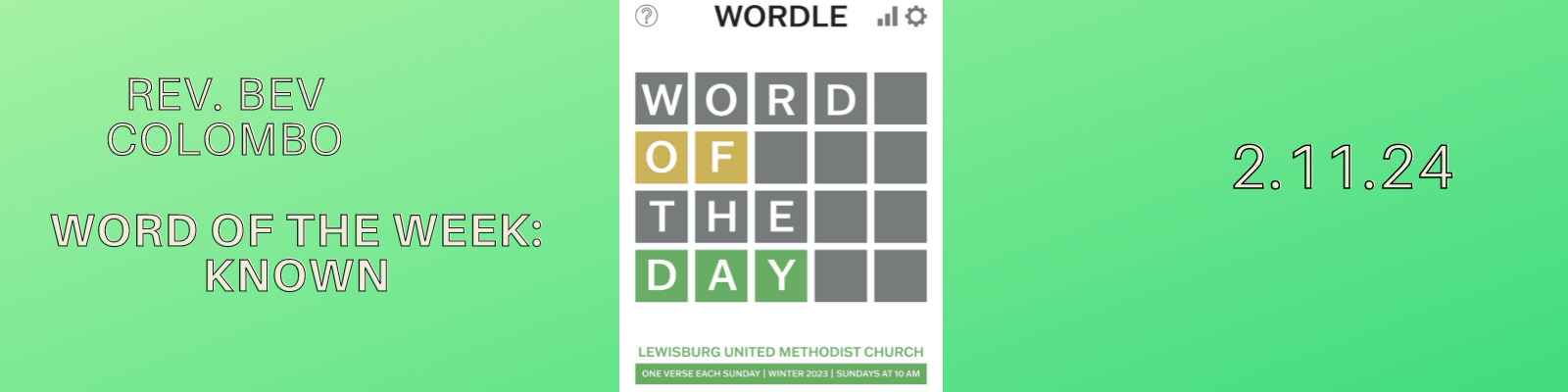 Wordle: Word Of The Week: Known – Lewisburg United Methodist Church
